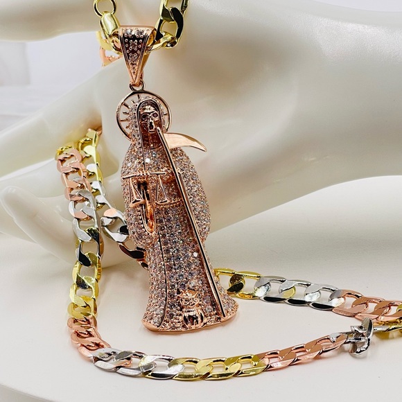 Accessories | The Grim Reaper And Chain Gold Plated 18k | Poshmark